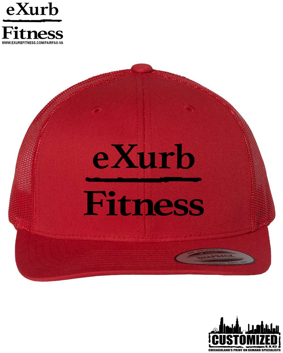 Exurb Fitness Embroidered "OG" Black logo Trucker hat - Red ...
